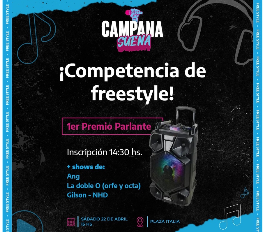 Campana Noticias | Competencia de freestyle en la Plaza Italia.